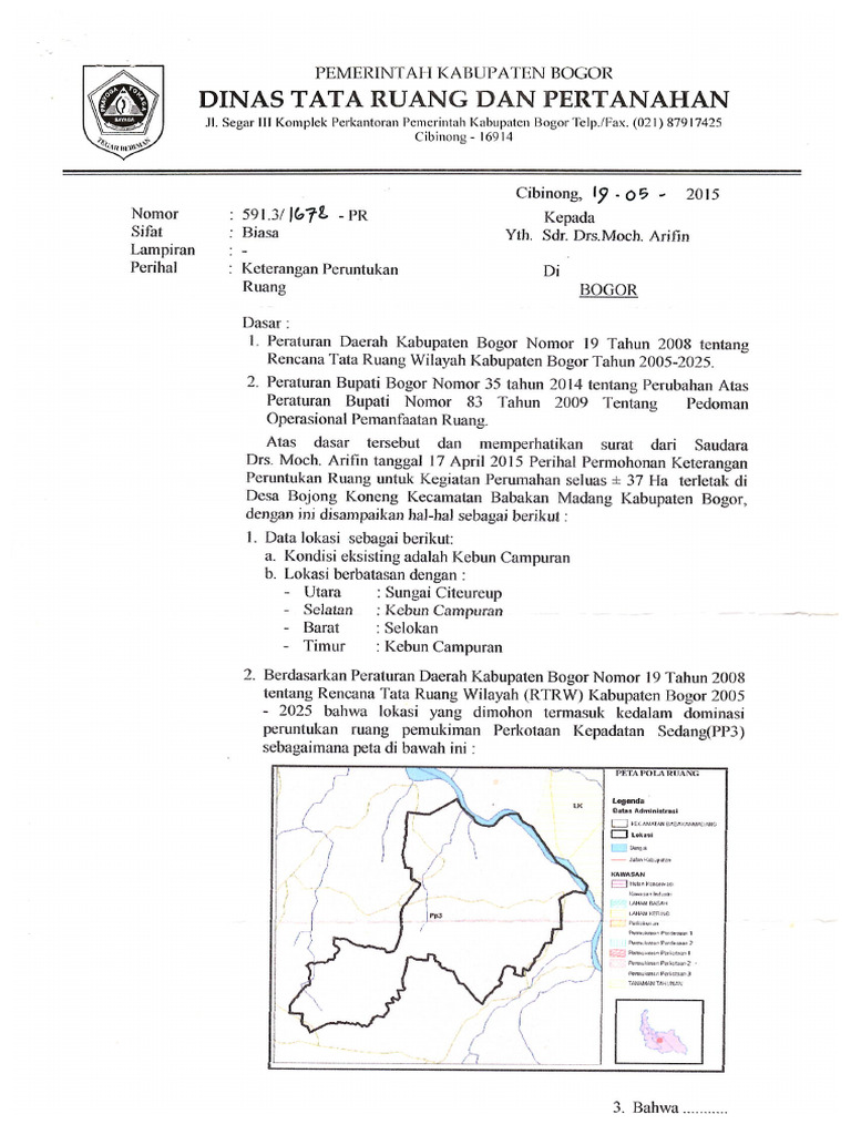 Ijin Peruntukan | PDF