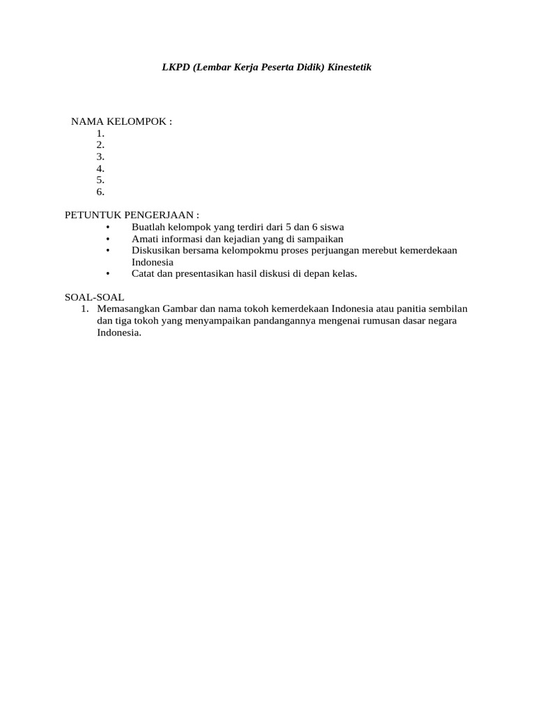 LKPD Dan Evaluasi | PDF