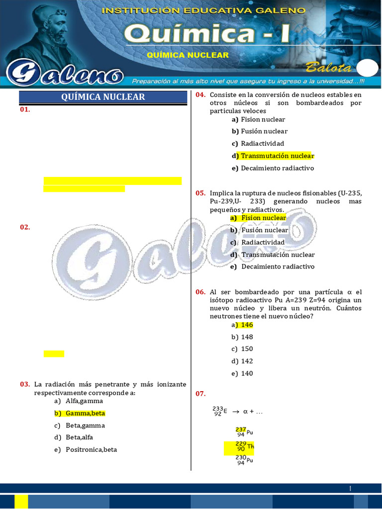 QUÍMICA NUCLEAR clases (1)(1) | PDF