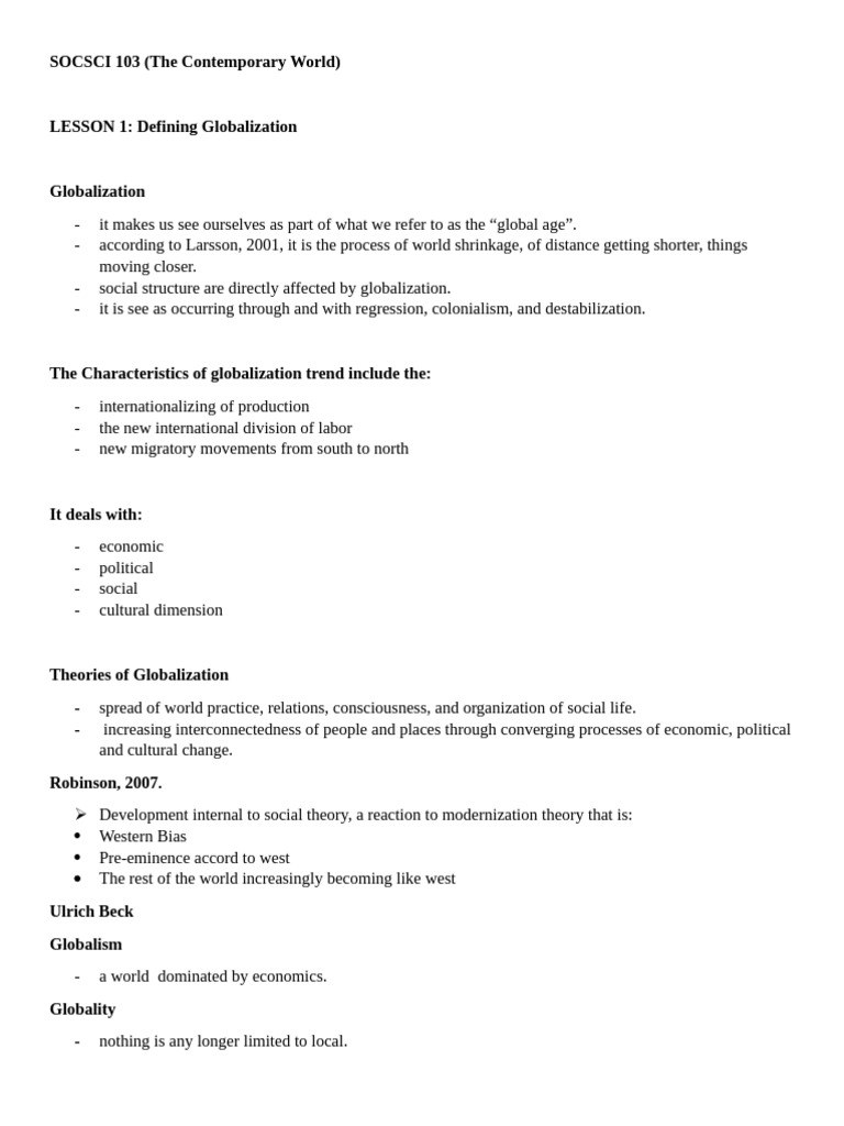 Socsci 103 Reviewer | PDF