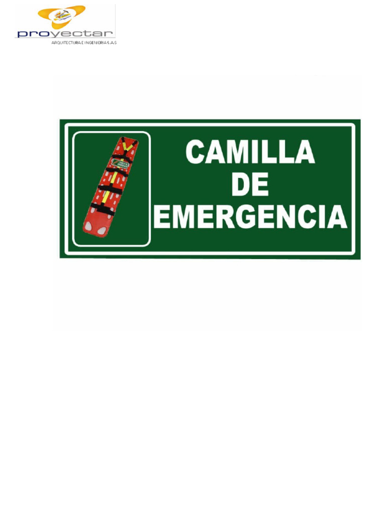 Señalizacion Camilla de Emergencia | PDF