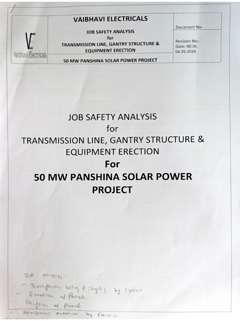 JSA Transmission Line & Substation | PDF