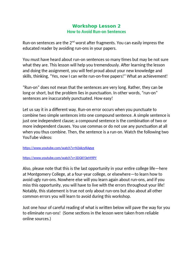 Workshop Lesson 21 | PDF