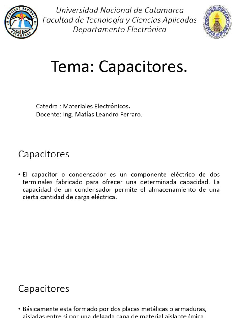Presentacion Capacitores | PDF