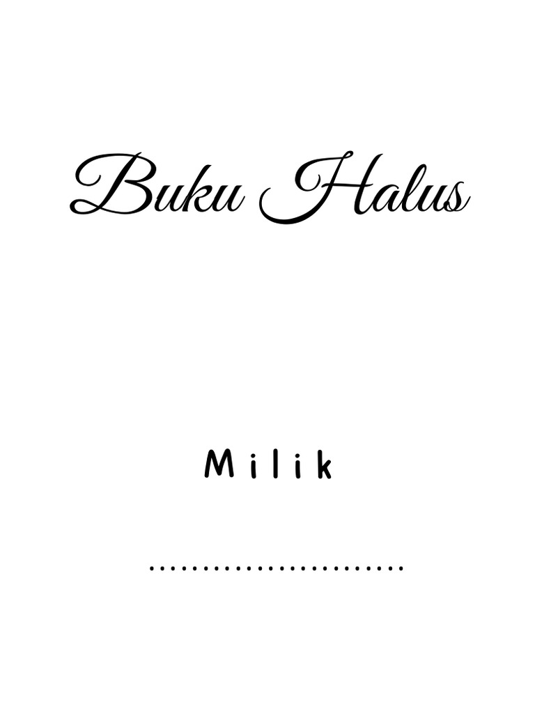 Buku Halus | PDF