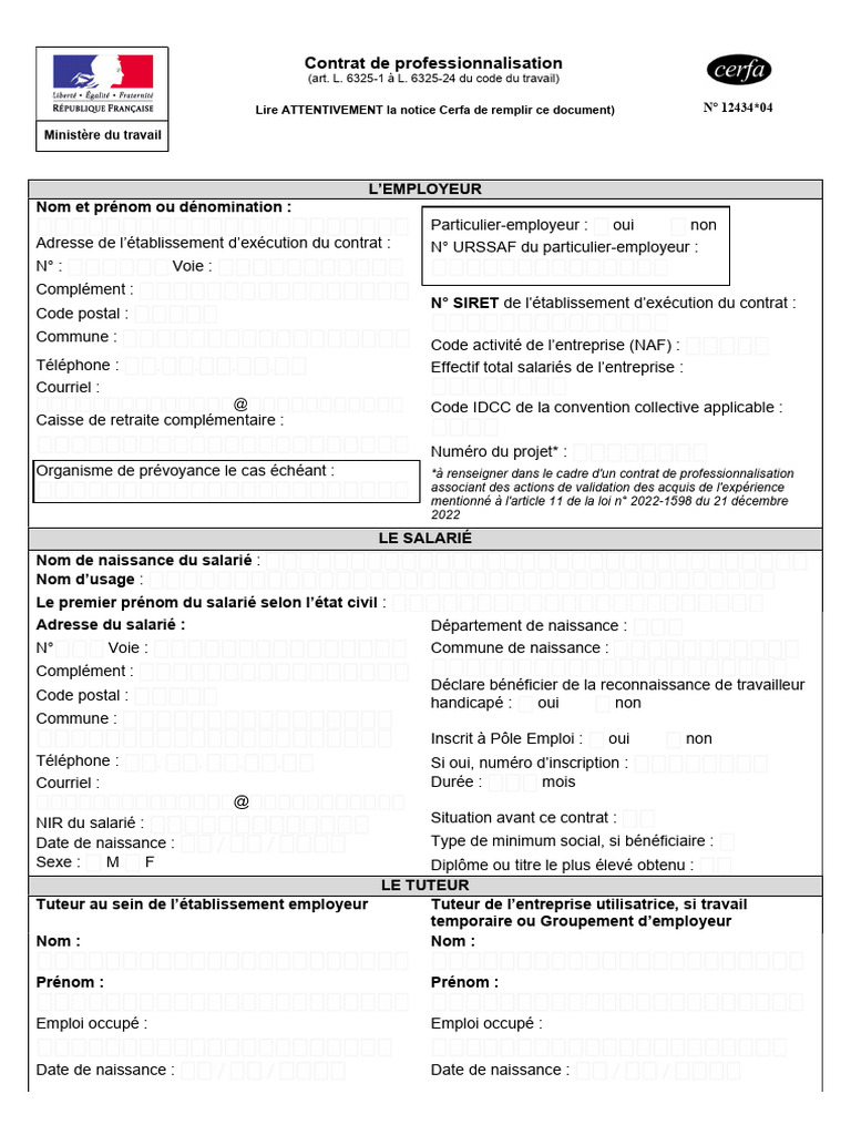Cerfa 12434-04 | PDF