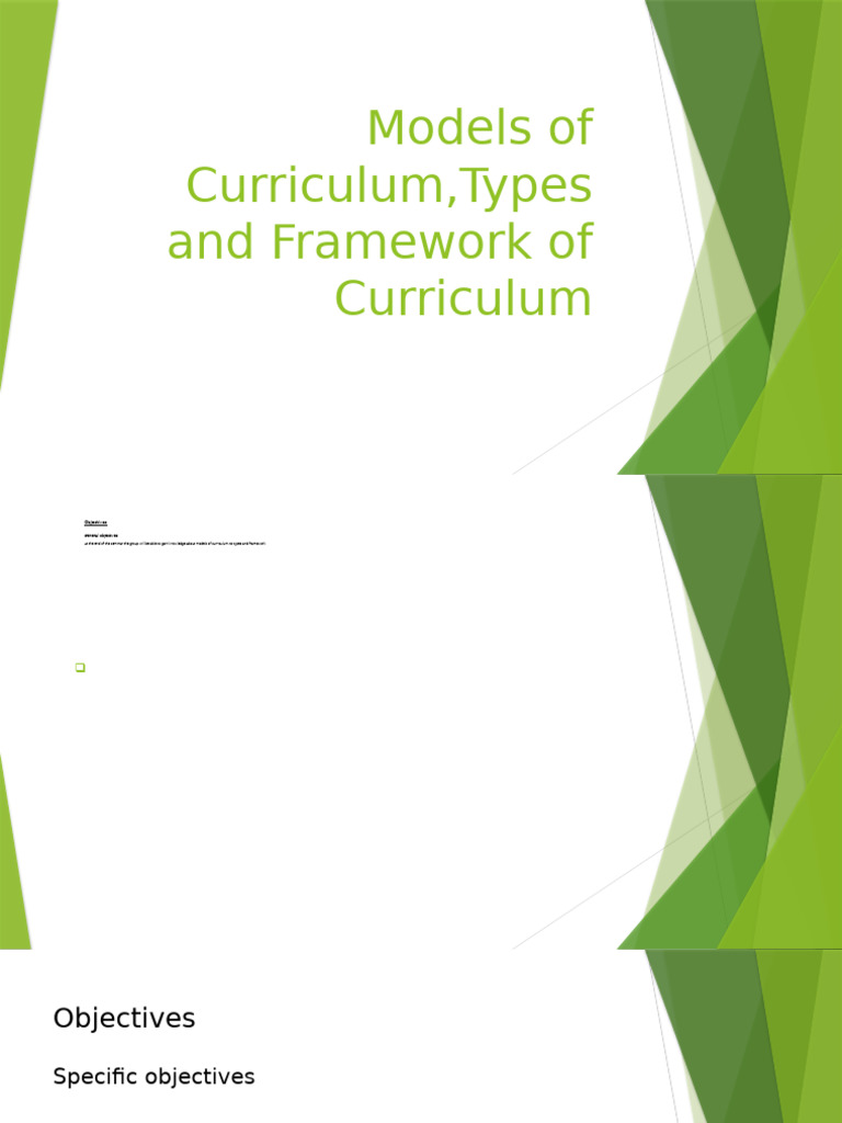 Models of Curriculum, Types and Framework of Curriculum | PDF