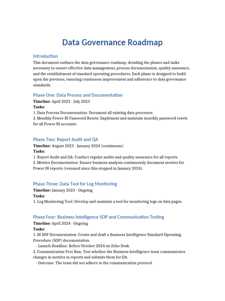 Data_Governance_Roadmap | PDF