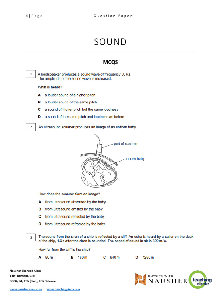 Sound QP | PDF