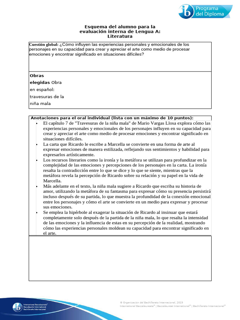 Copia de Copia de Matriz Formlario para El Oral Individual | PDF