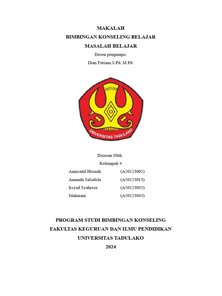 MAKALAH BK bELAJAR KELP 4-1 | PDF