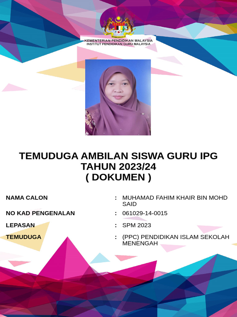 Muka Depan Ipg | PDF