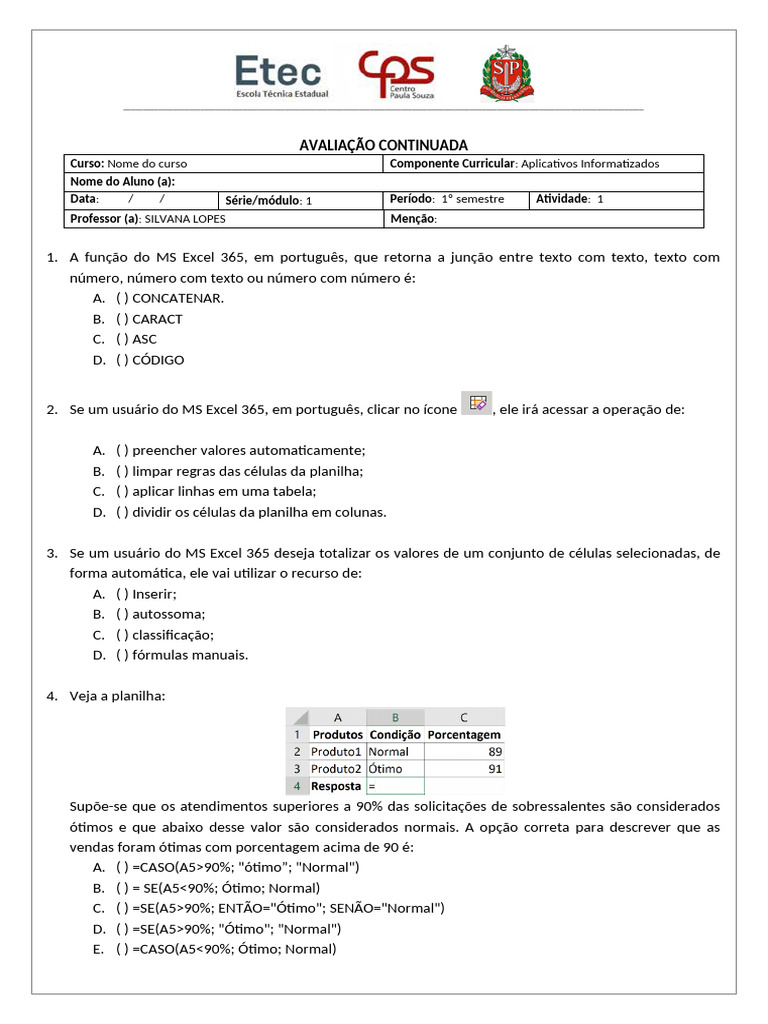 ETEC - AI - AV0 - Excel 3 | PDF