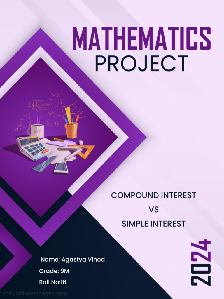 Mathematics Project Front Page Design 3 | PDF