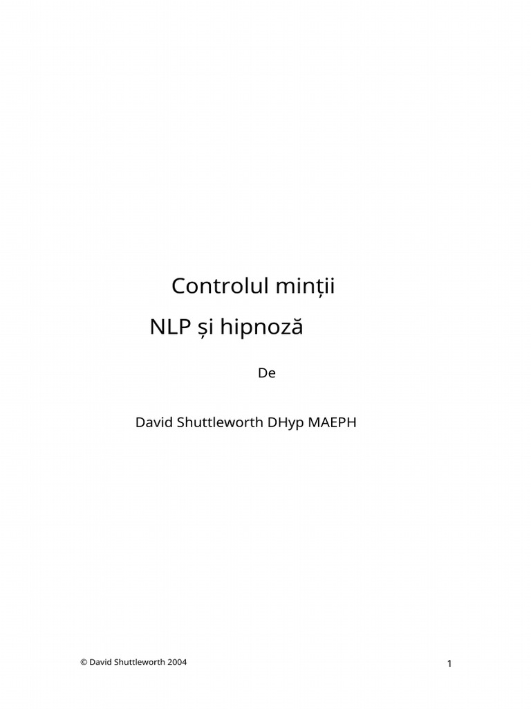 3.mind Control NLP - Hypnosis | PDF