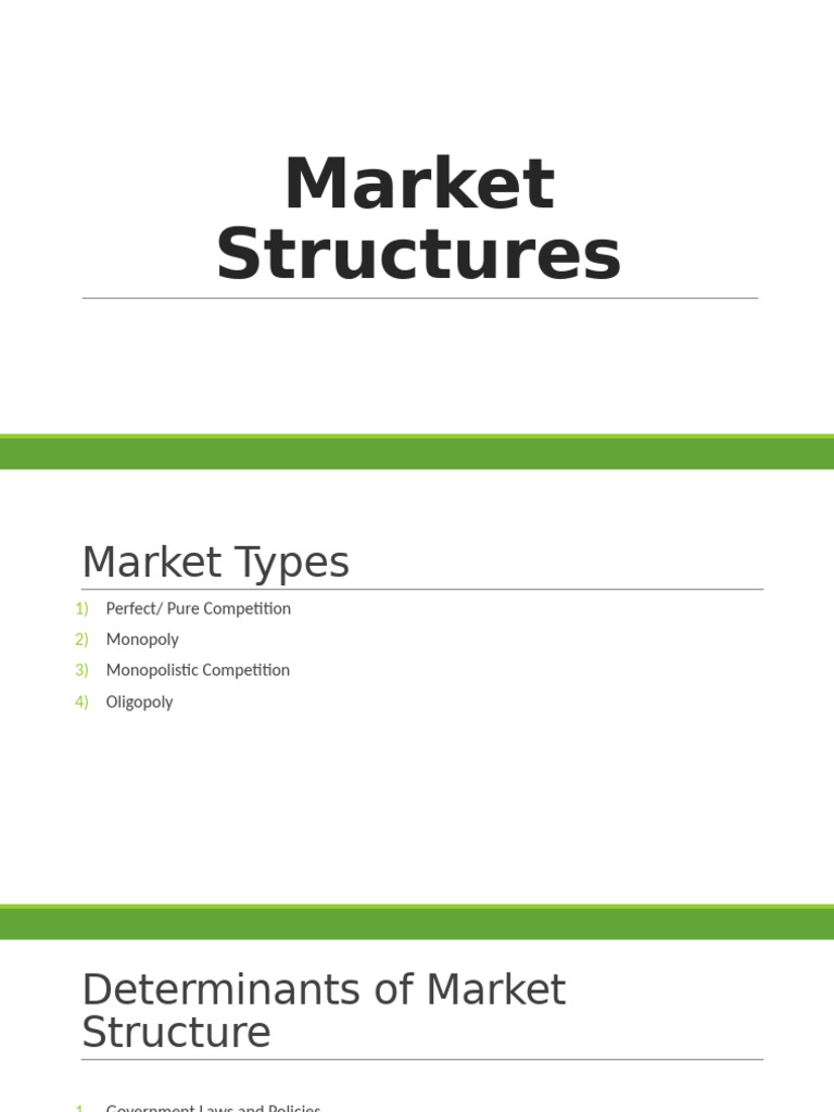 Market Structures | PDF