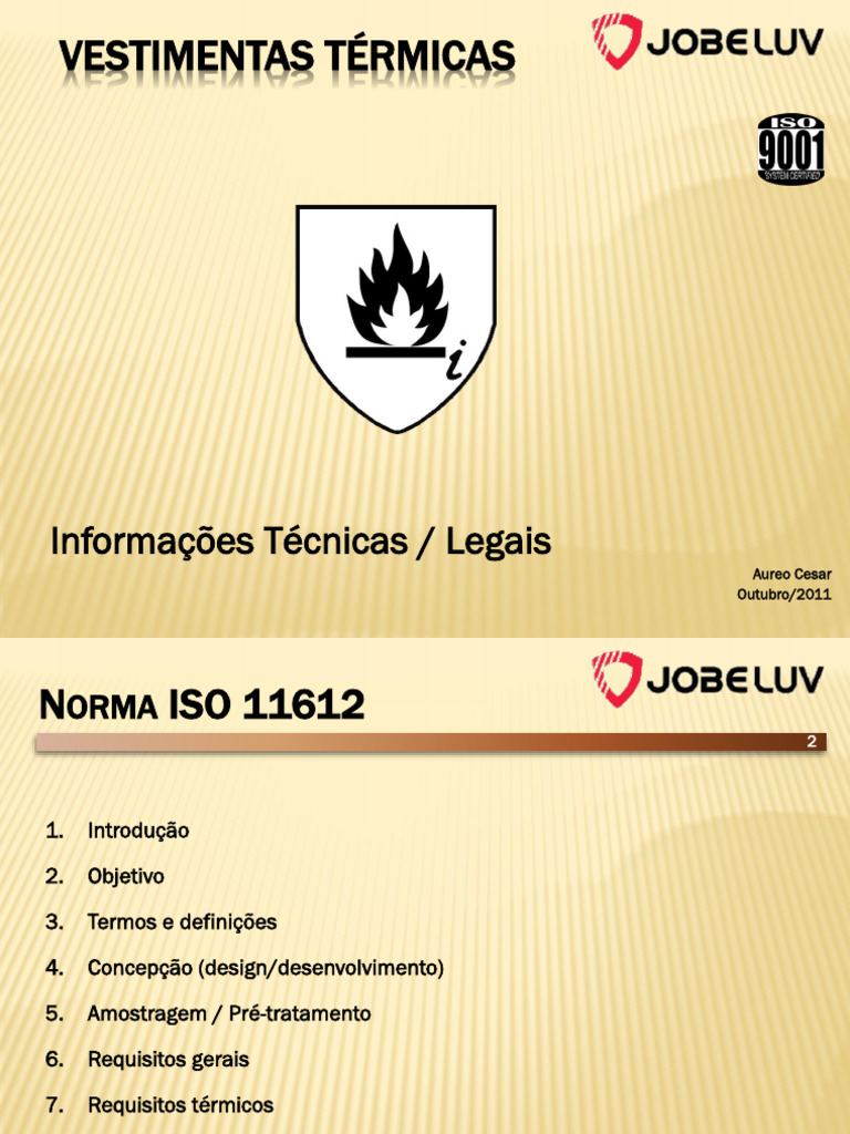 Vestimentas Conforme ISO 11612 | PDF