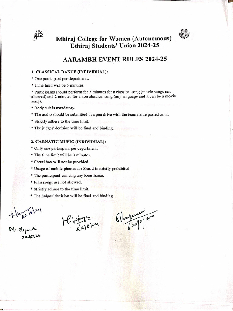 Aarambh Event Rules | PDF