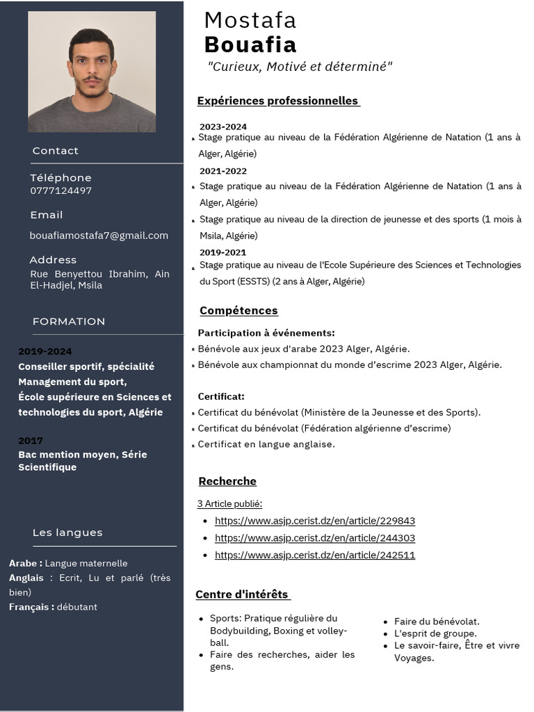 Bouafia Mostafa CV | PDF