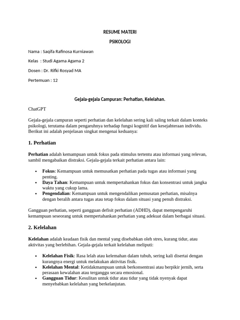 Resume Materi Saqifa-12 | PDF