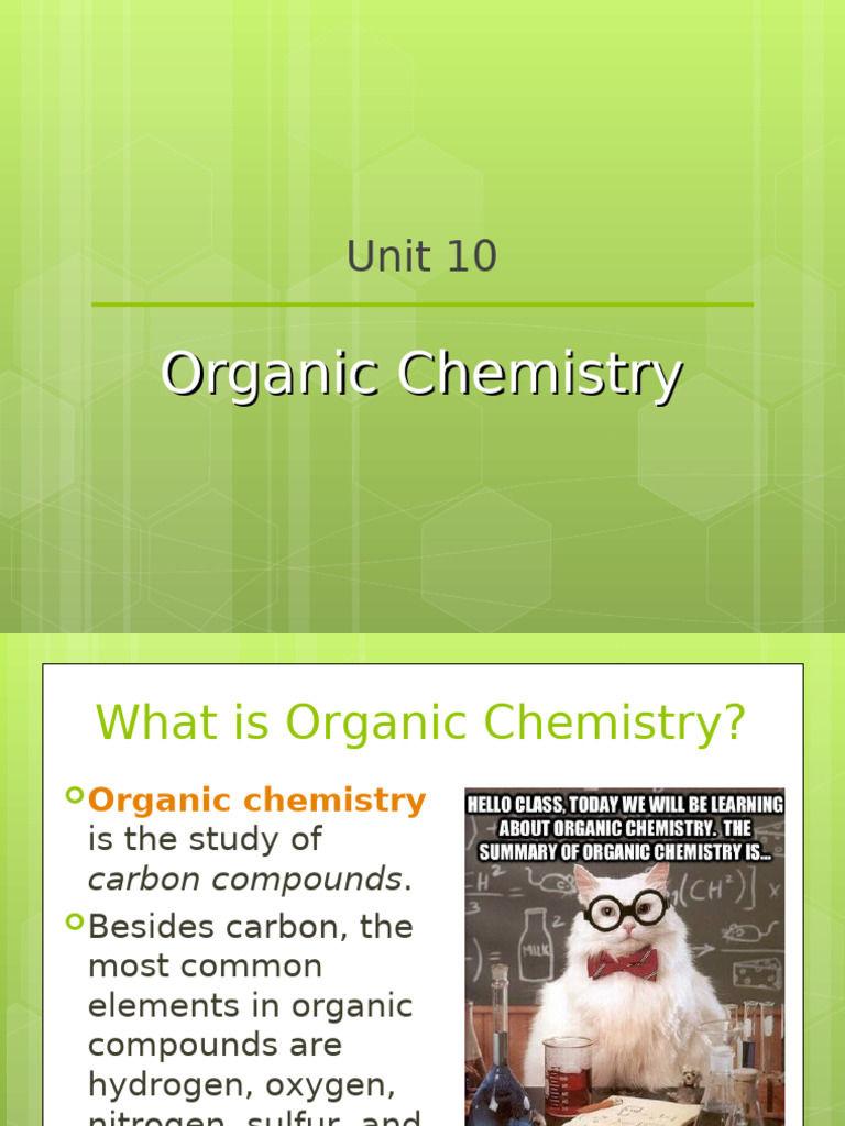 UNIT 10 Organic Chemistry | PDF | Alkane | Alkene