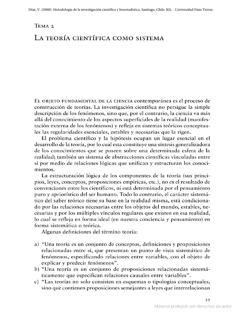 Díaz - Metodología de La Investigación Científica y Bioestadística - La Teoría Científica ...