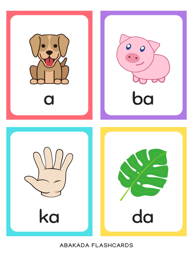 Colorful Abakada Flashcards | PDF