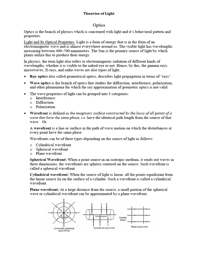 Theories of Light | PDF