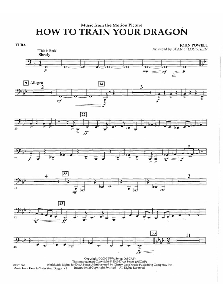 20 - Tuba - How To Train Your Dragon | PDF