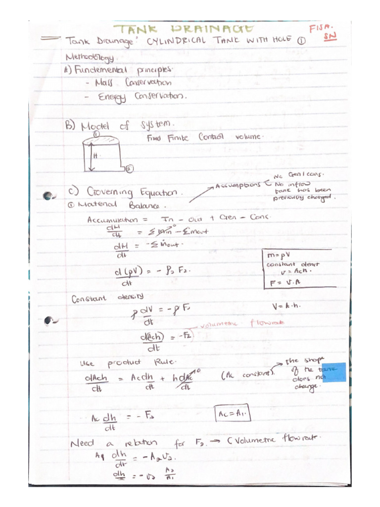 Tank Drainage Notes | PDF