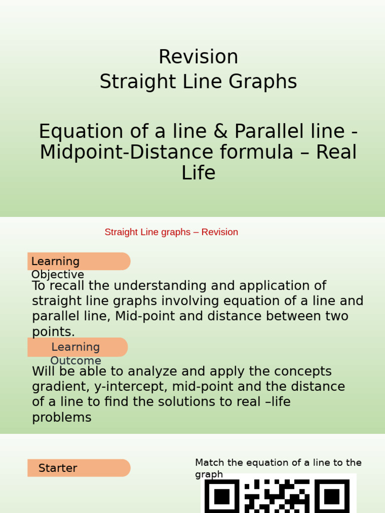 Revision Straight Line Graph | PDF