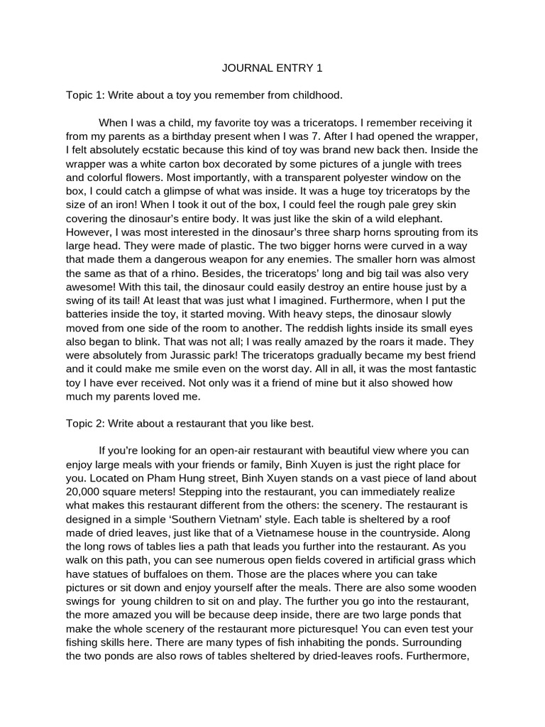 NguyenChanMinh - K39.751.078 - K39.BPD - Entry 1 | PDF