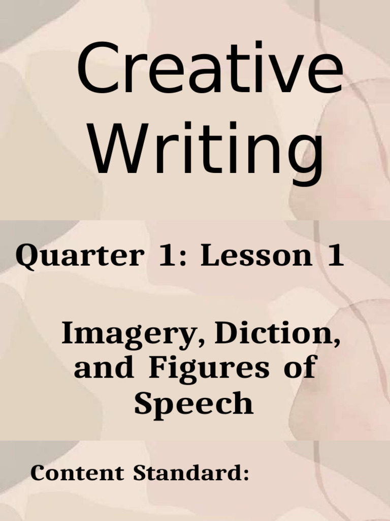 Creative Writing Lesson 1 & 2 (Autosaved) 116 | PDF