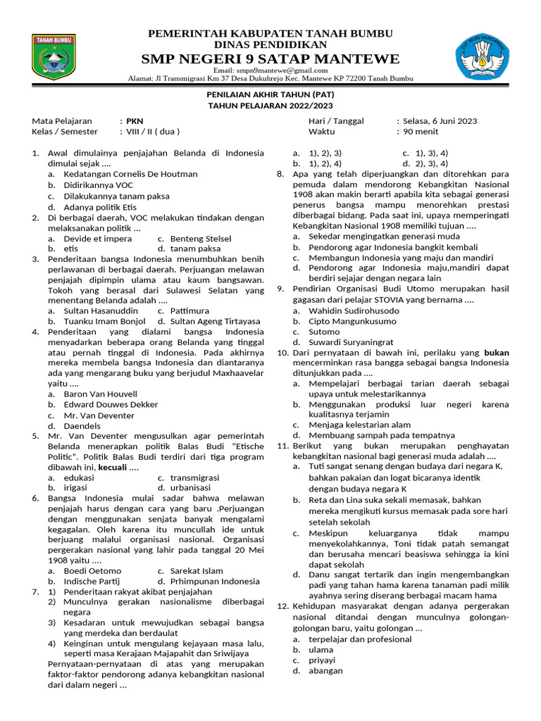 PKN Kelas Viii | PDF