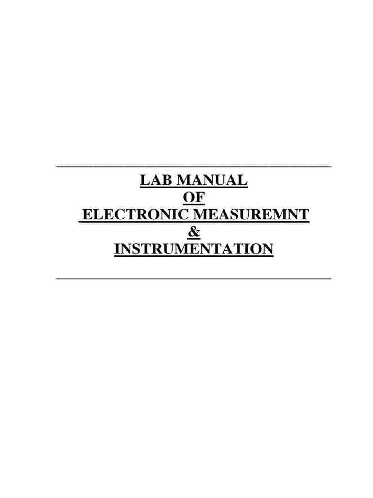 EMI Lab Mannual PDF | PDF