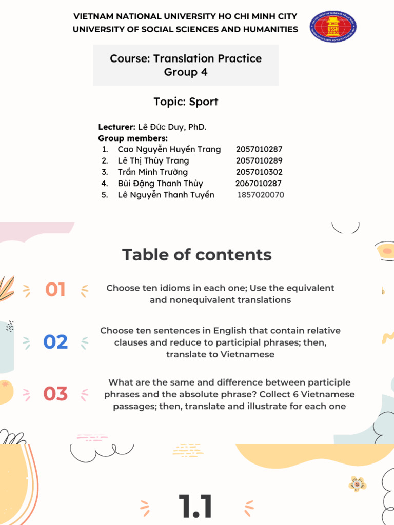 Trans Presentation - Group 4 | PDF | Adjective | Syntax