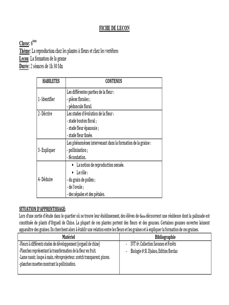 Formation de la graine chez l'orgueil de Chine | PDF | Fleurs ...