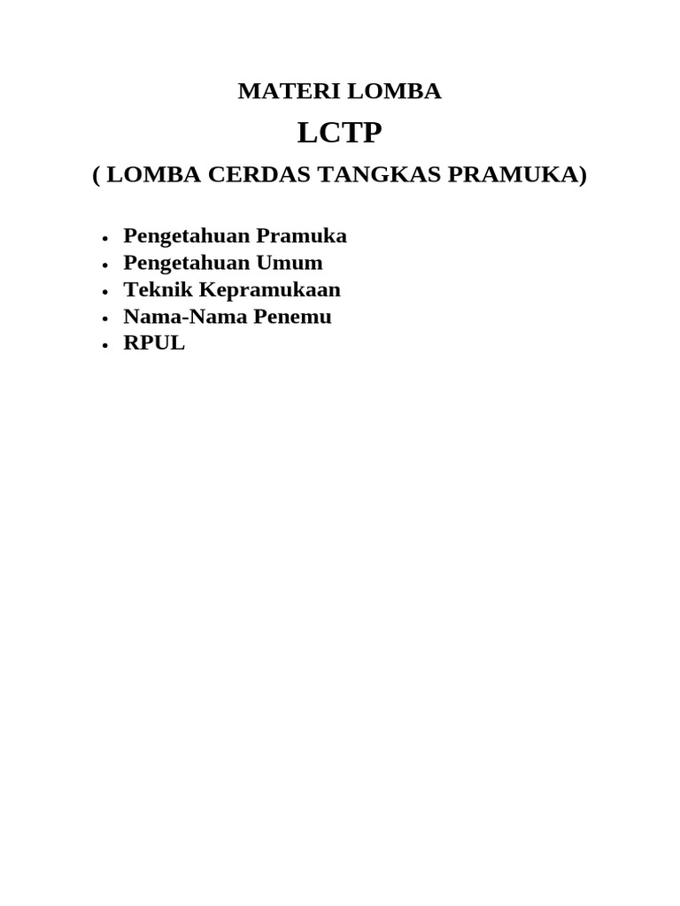MATERI LOMBA NSSC Bentuk PDF-dikonversi | PDF