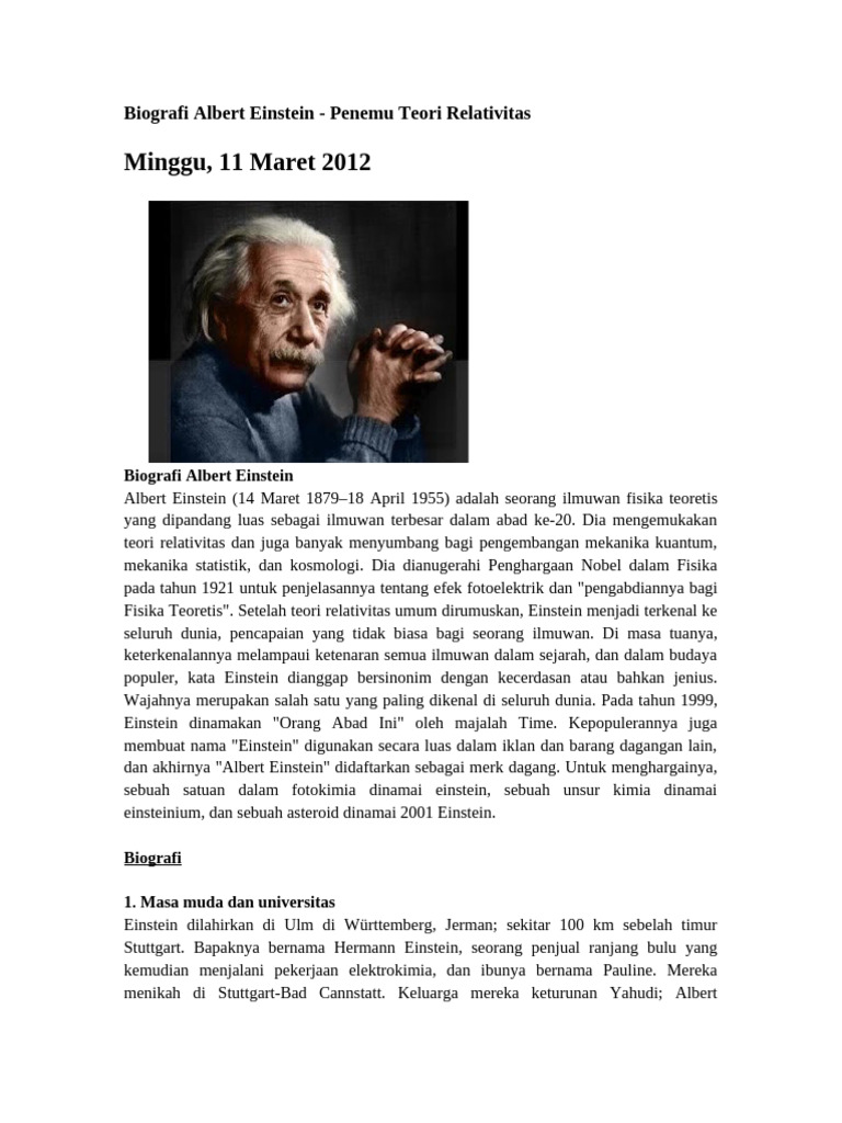 Biografi Einstein | PDF