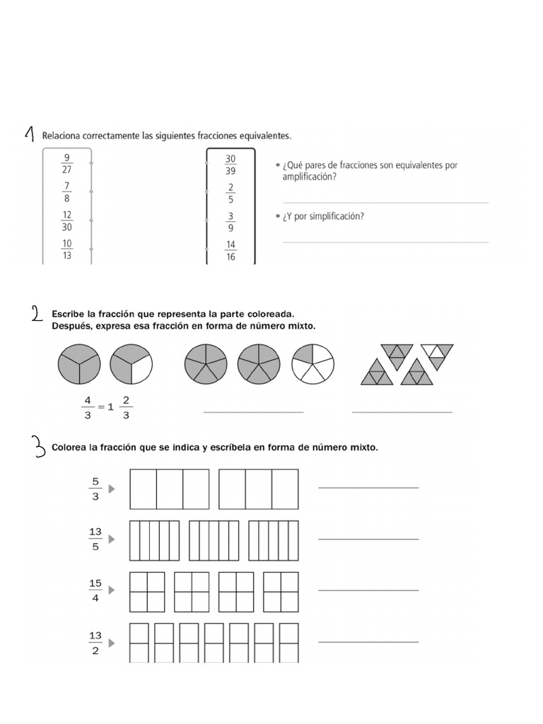 Examen Fracciones | PDF