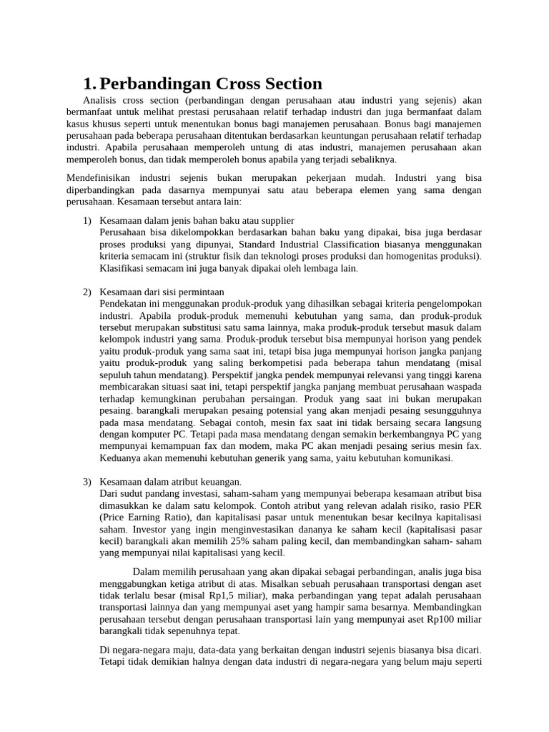 Perbandingan Cross Section | PDF