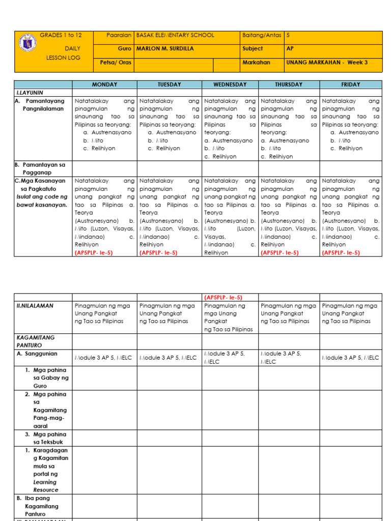 DLL-5 Week-3-Ap | PDF