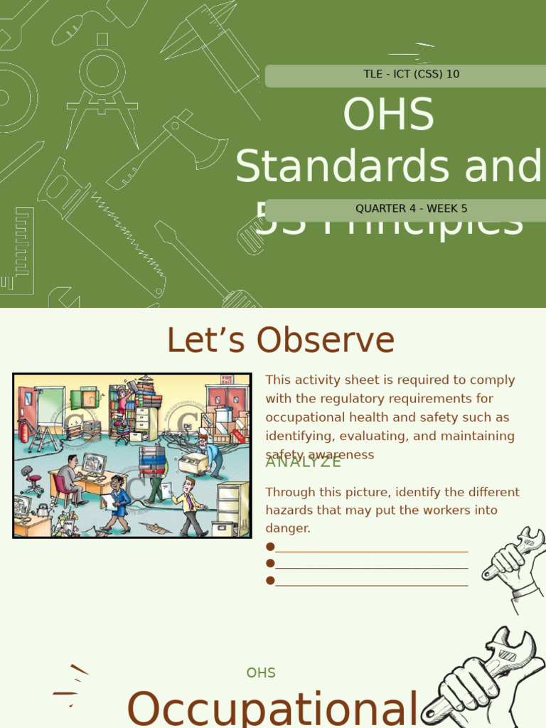 OHS Standards and 5S Principles | PDF
