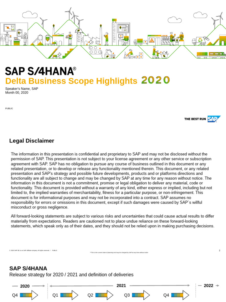 S4HANA 2020 Delta Business Scope MASTER | PDF