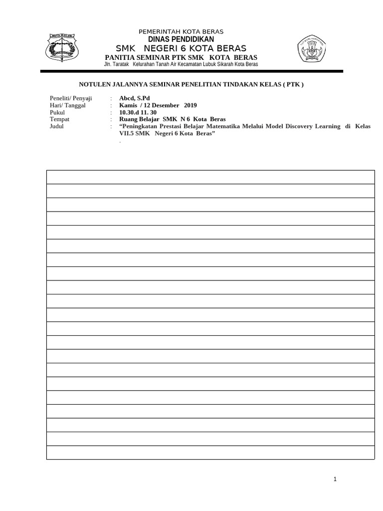 Notulen Seminar Edit | PDF