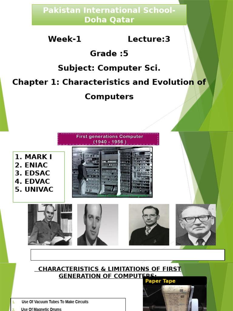 Class 5 Week 1 (Lec 3) Computer | PDF