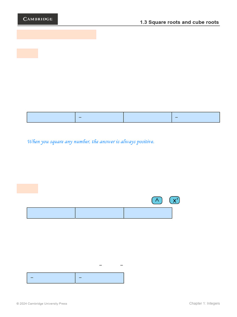 Unit 1.3 Exploring Powers of Integers | PDF Unit 1.3 Exploring Powers of Integers | PDF