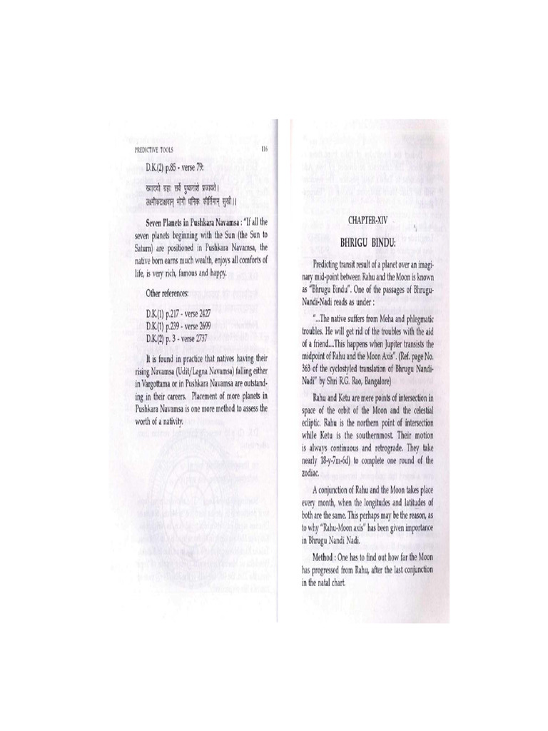 Excerpt Bhrigu Bindu From Book Nadi Astrology by C S Patel | PDF