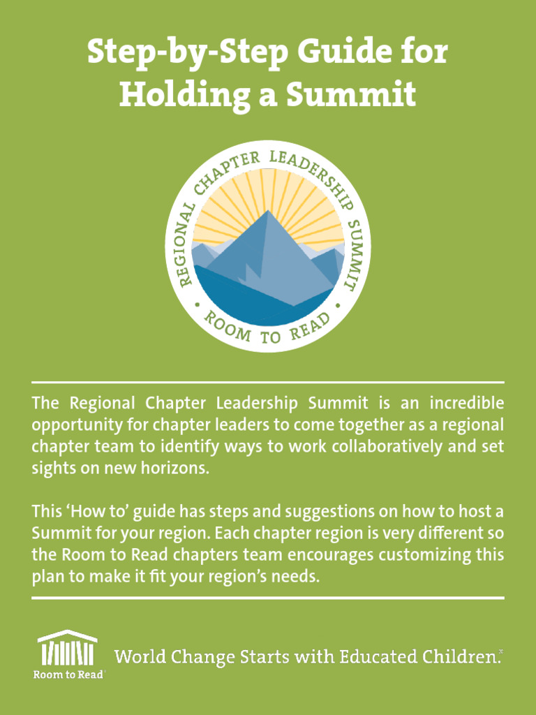 Step by Step Guide To Holding A Summit | PDF