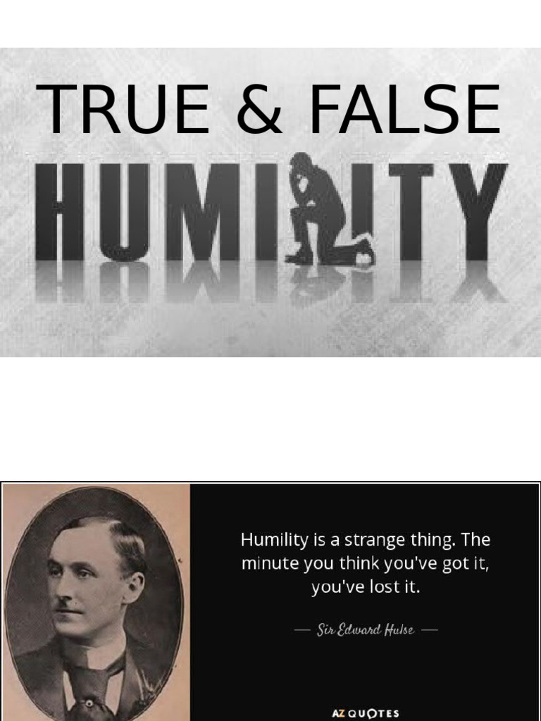 True and False Humility | PDF